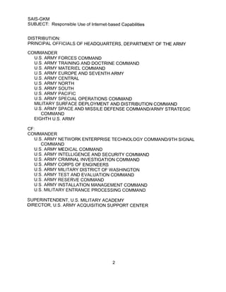 Army Official Social Media Policy | PDF