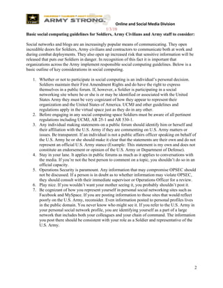Army social media best practices | PDF