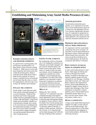Army social media handbook jan 2011 | PDF