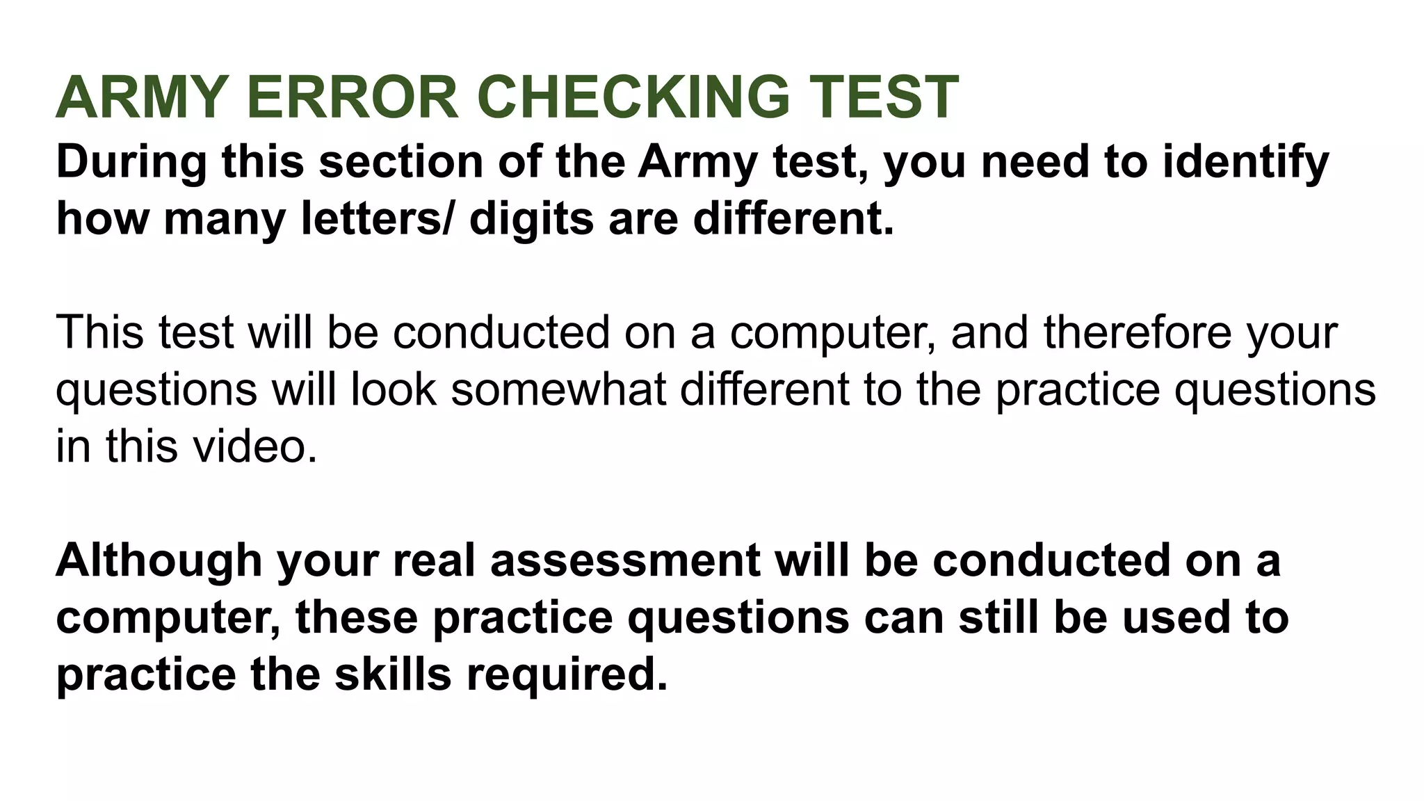 ARMY TESTS - How To PASS the (NEW) British Army Selection Tests that ...