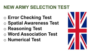 ARMY TESTS - How To PASS the (NEW) British Army Selection Tests that ...