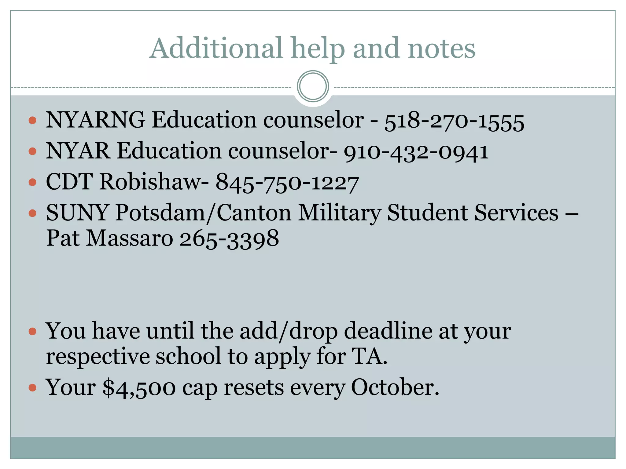 Army tuition assistance help | PPTX