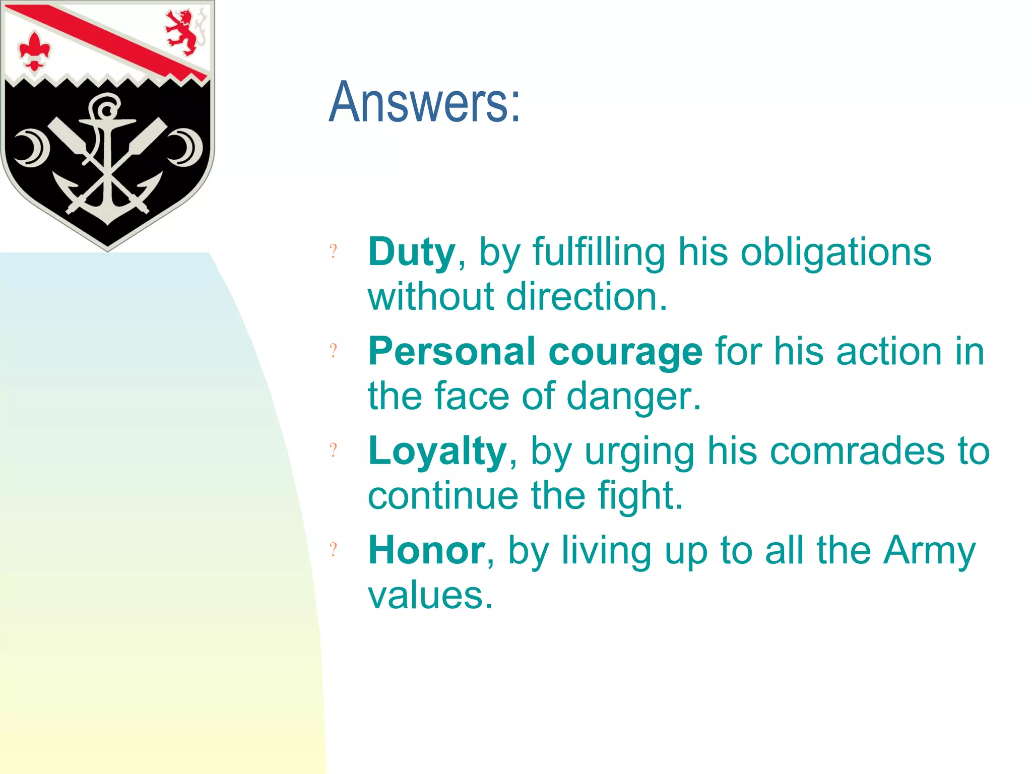 Army Values (Integrity | PPT
