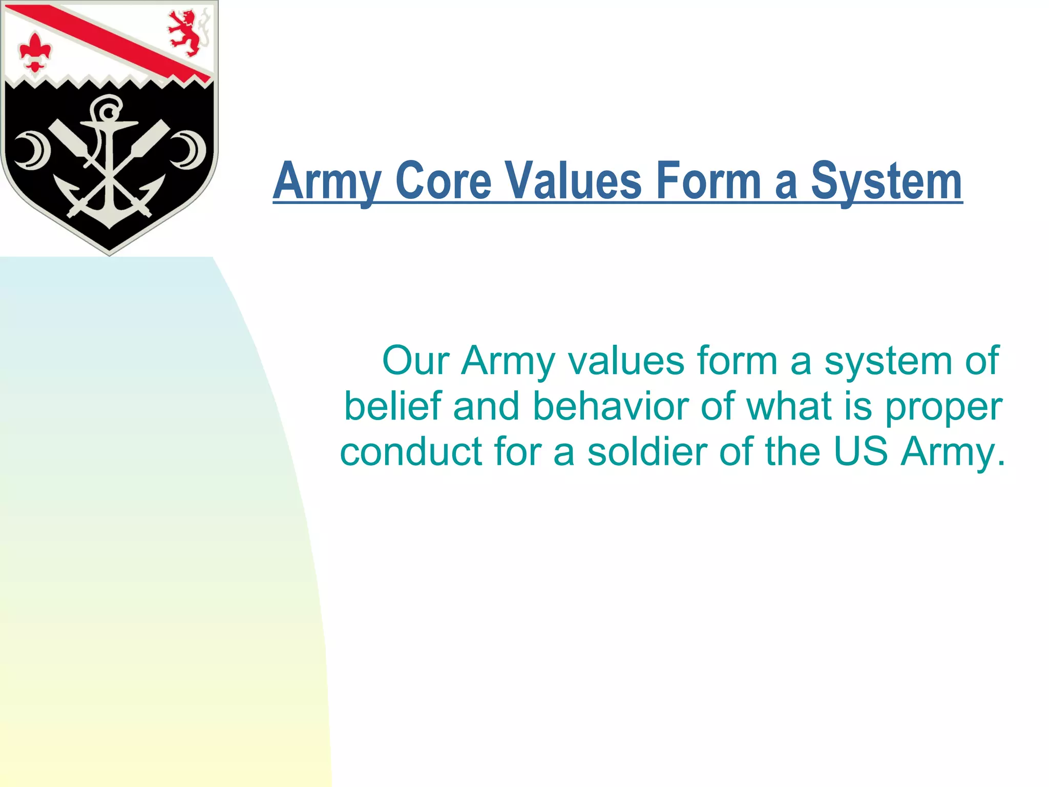 Army Values (Integrity | PPT