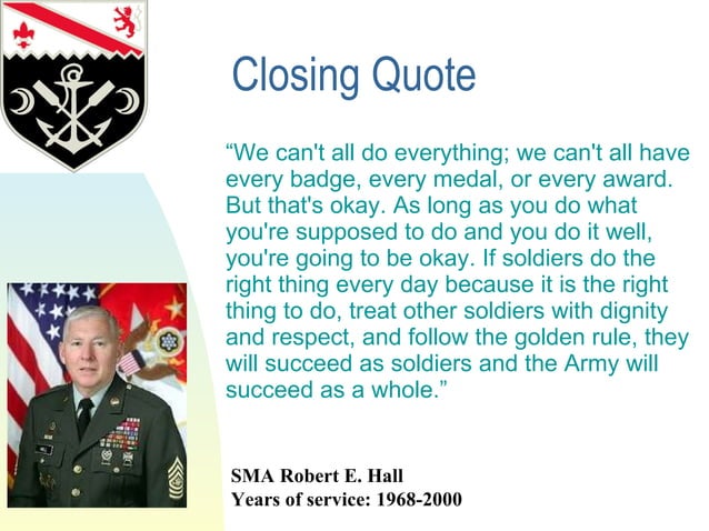 Army Values (Integrity | PPT | Arms & Ammunition | Sensitive Topics
