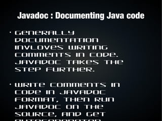 Creating your own Android library and documenting it with Javadocs | PPT
