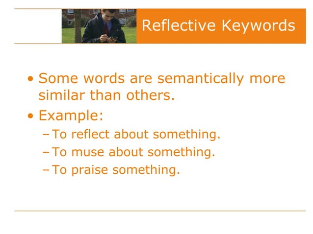 An Architecture for the Automated Detection of Textual Indicators of Reflection | PPT