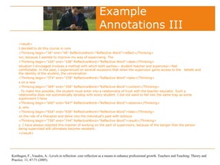 An Architecture for the Automated Detection of Textual Indicators of Reflection | PPT