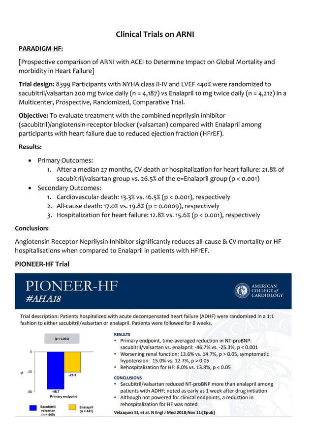 ARNI in Heart Failure Management | PDF | Heart and Cardiovascular ...