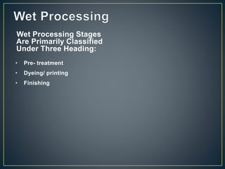 Textile Manufacturing Process | PPTX