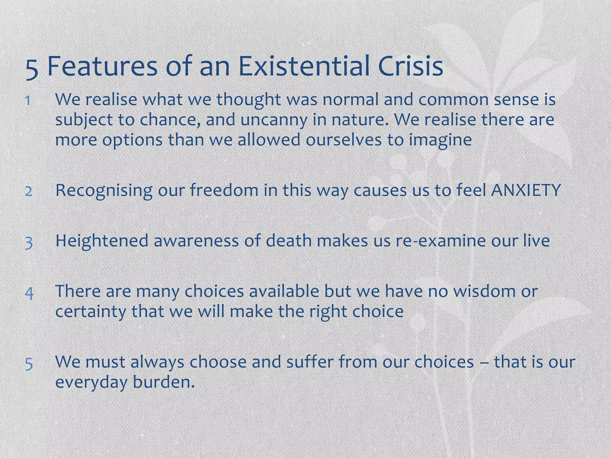 Transformation Through Existential Crisis | PPTX