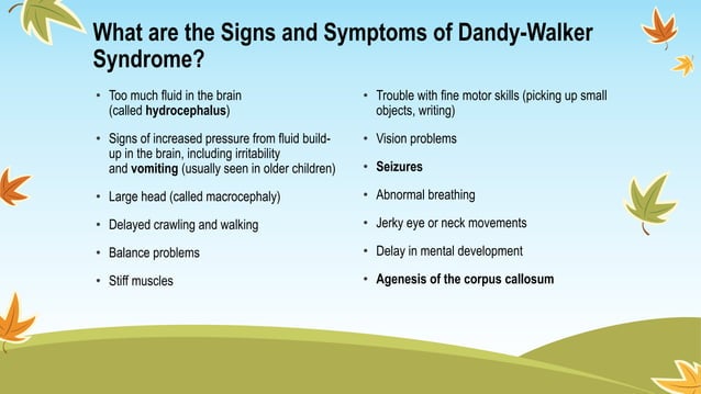 Arnold Chiari Malformation And Dandy Walker Syndrome.pptx
