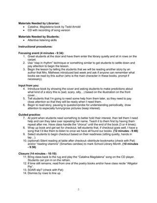 Kindergarten Read-Aloud Lesson | PDF