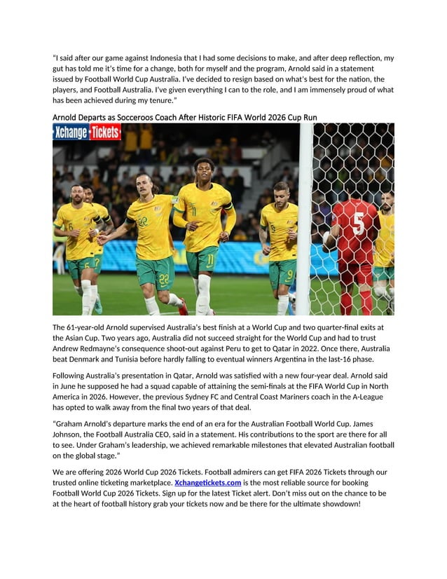Football Australia Seeks New Coach for FIFA World Cup Qualifiers | PDF