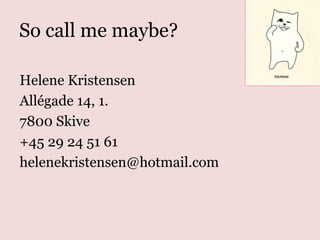 Arnsbo media helene kristensen ansøgning | PPTX