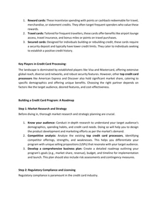 A Roadmap To Credit Cards For Financial Service Market | PDF