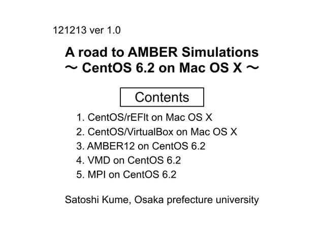 A_road_to_AMBER_simulations_ver_1.0 | PPT | Free Download