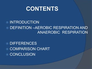 Arobic and anerobic respiration | PPTX