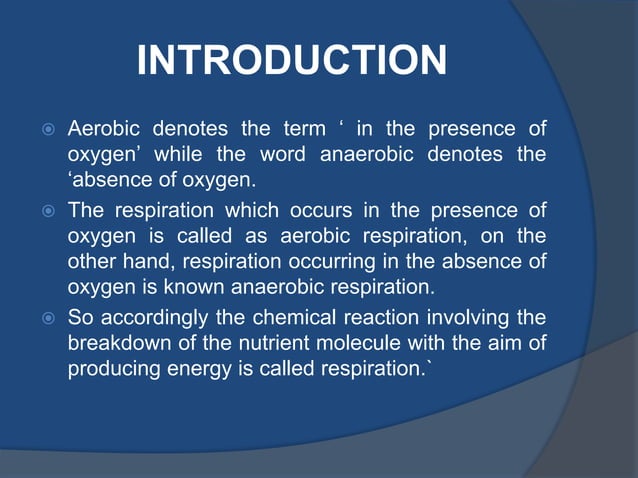 Arobic and anerobic respiration | PPTX | Chemistry | Science