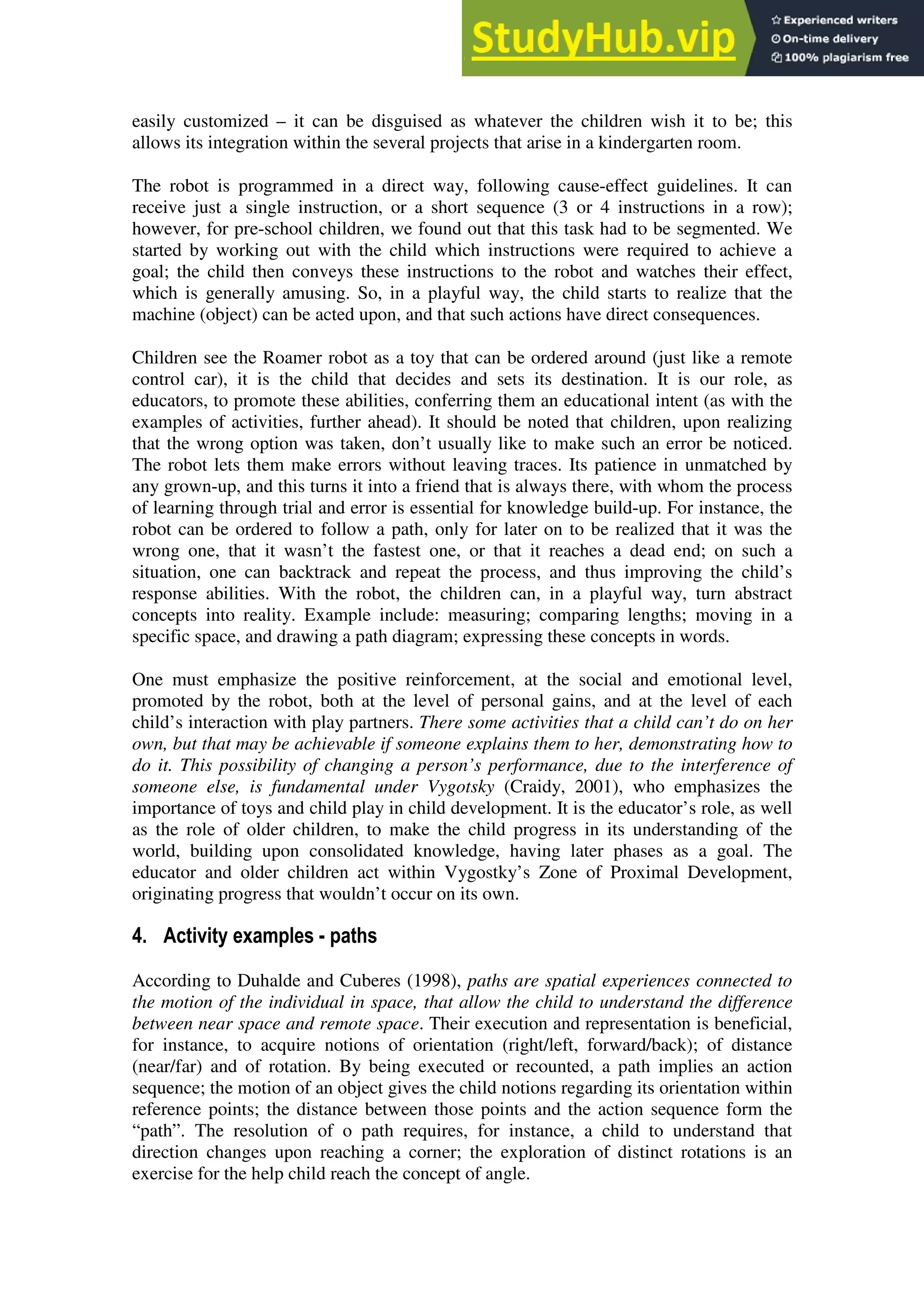 A Robot In Kindergarten | PDF