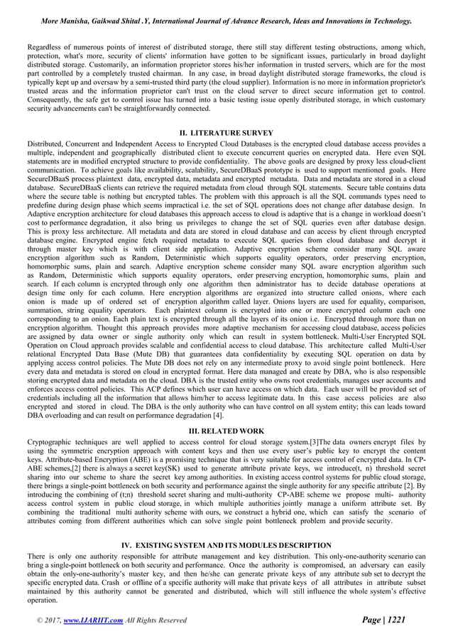 A robust and verifiable threshold multi authority access control system ...