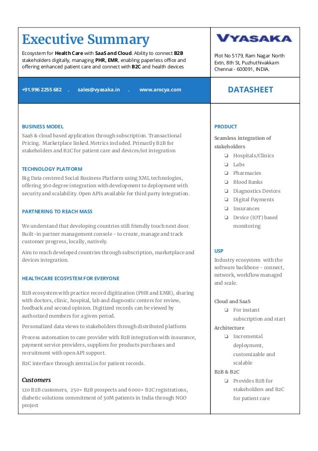 Arocya Executive Summary arocya-executive-summary