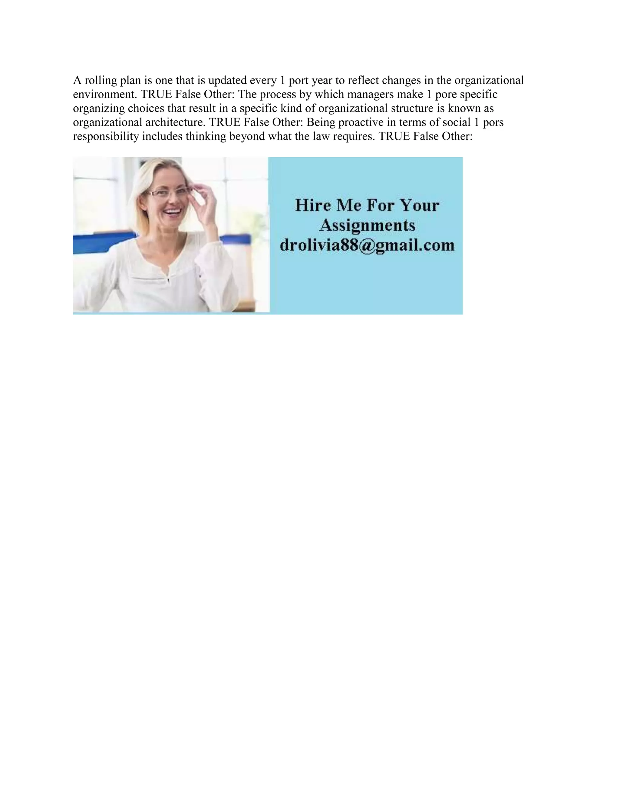A rolling plan is one that is updated every 1 port year to reflect cha.docx