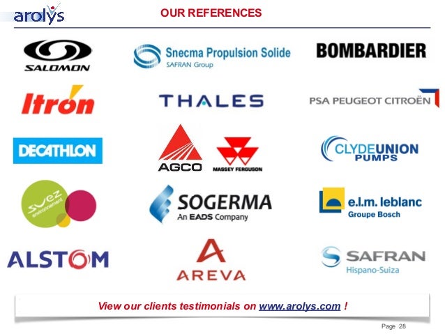 Arolys | The key of your competitiveness / Value Analysis and Design