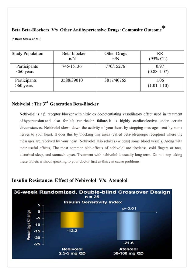 ROLE OF BETA-BLOCKER IN HYPERTENSION ( WITH TRIALS ) | PDF