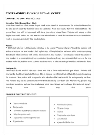 ROLE OF BETA-BLOCKER IN HYPERTENSION ( WITH TRIALS ) | PDF