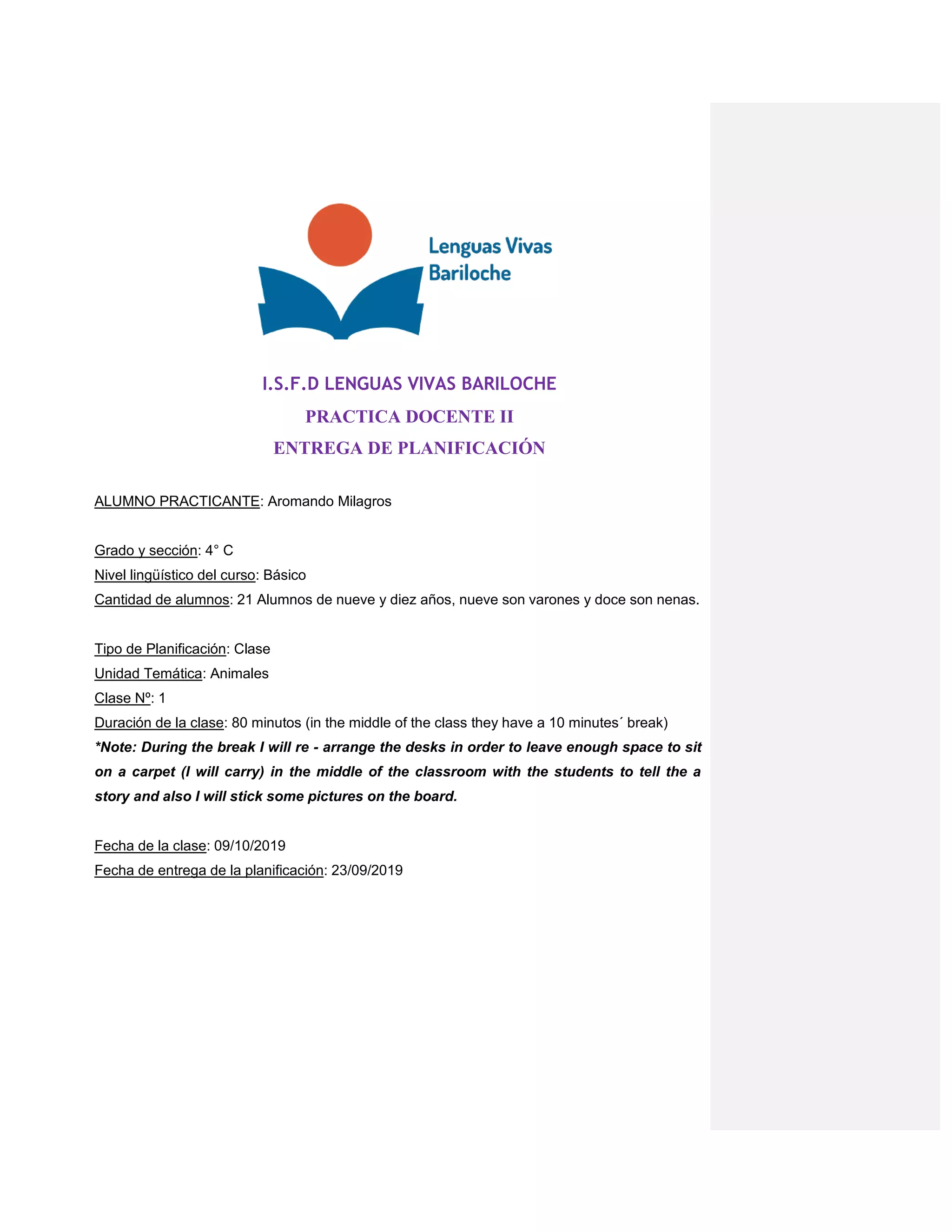 Aromando lesson plan 1 - passed | PDF