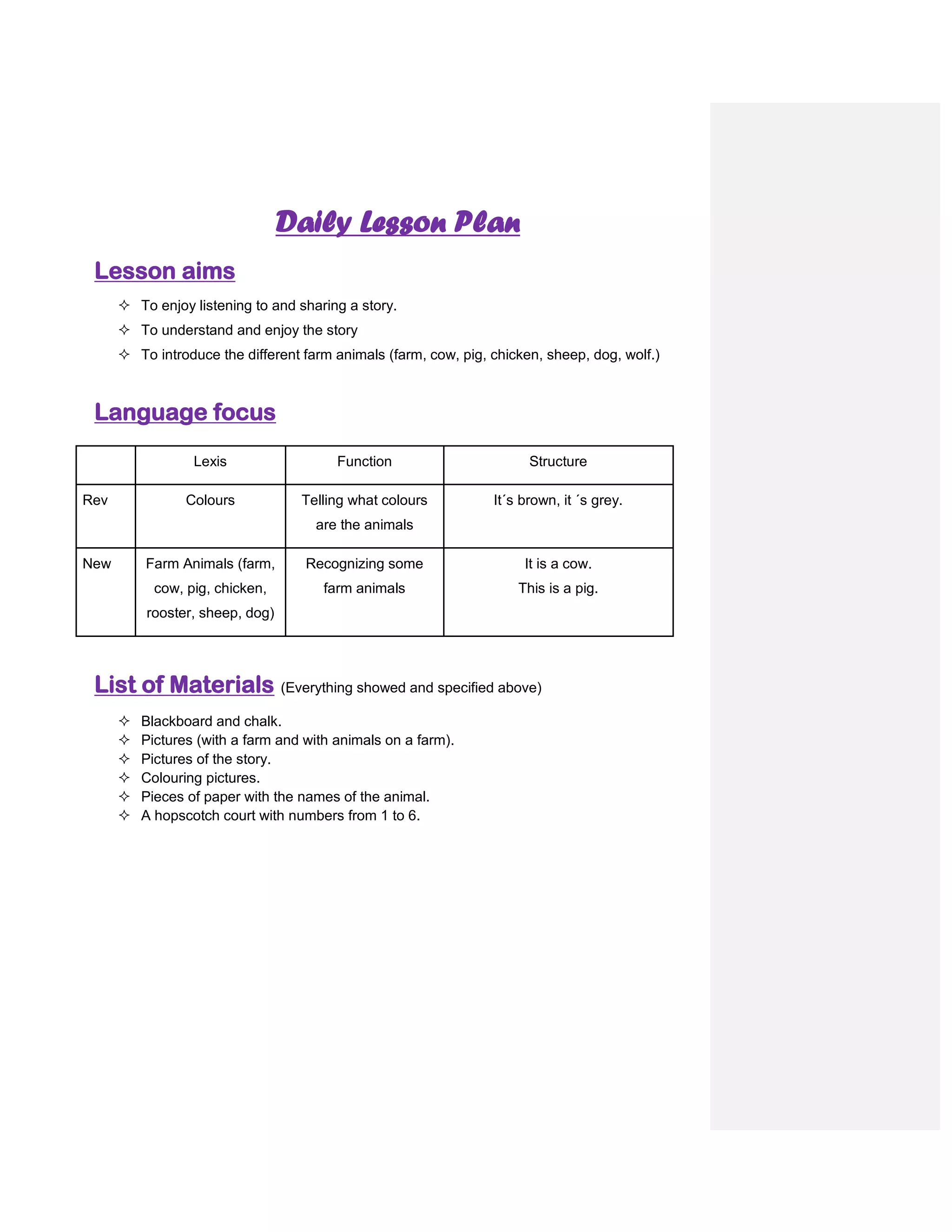 Aromando lesson plan 1 - passed | PDF
