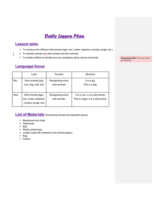 Aromando lesson plan 2 - passed | PDF