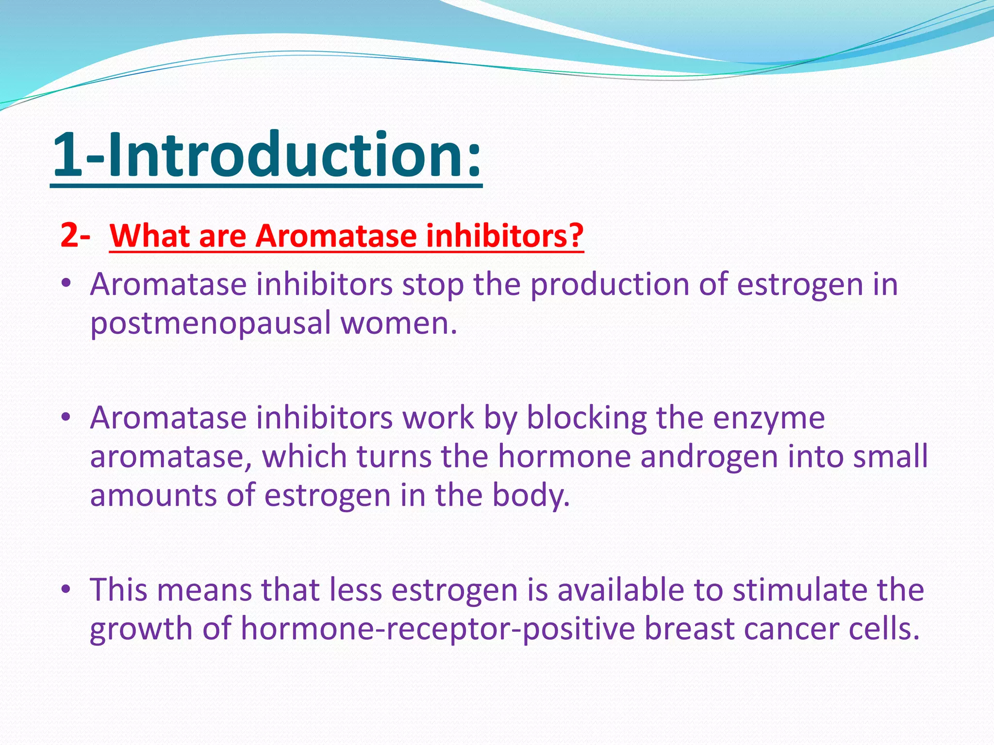 Aromatase inhibitor in treatment of breast cancer | PPTX