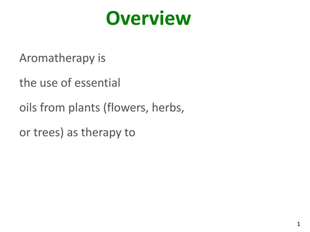 Aromatherapy | PPTX
