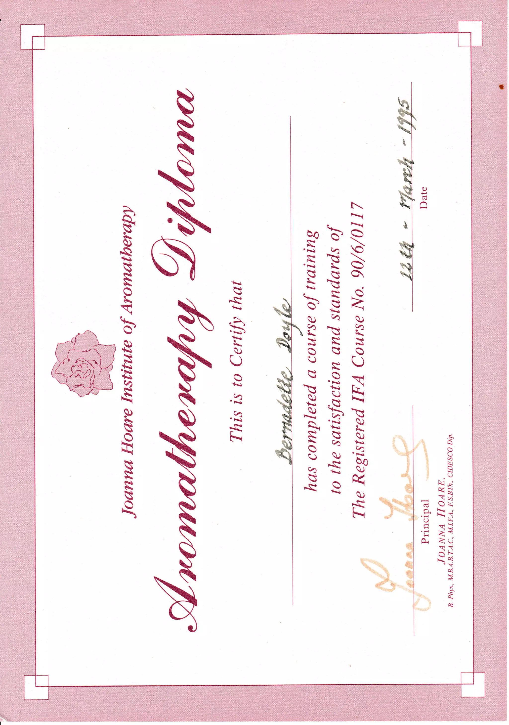 Aromatherapy cert | PDF