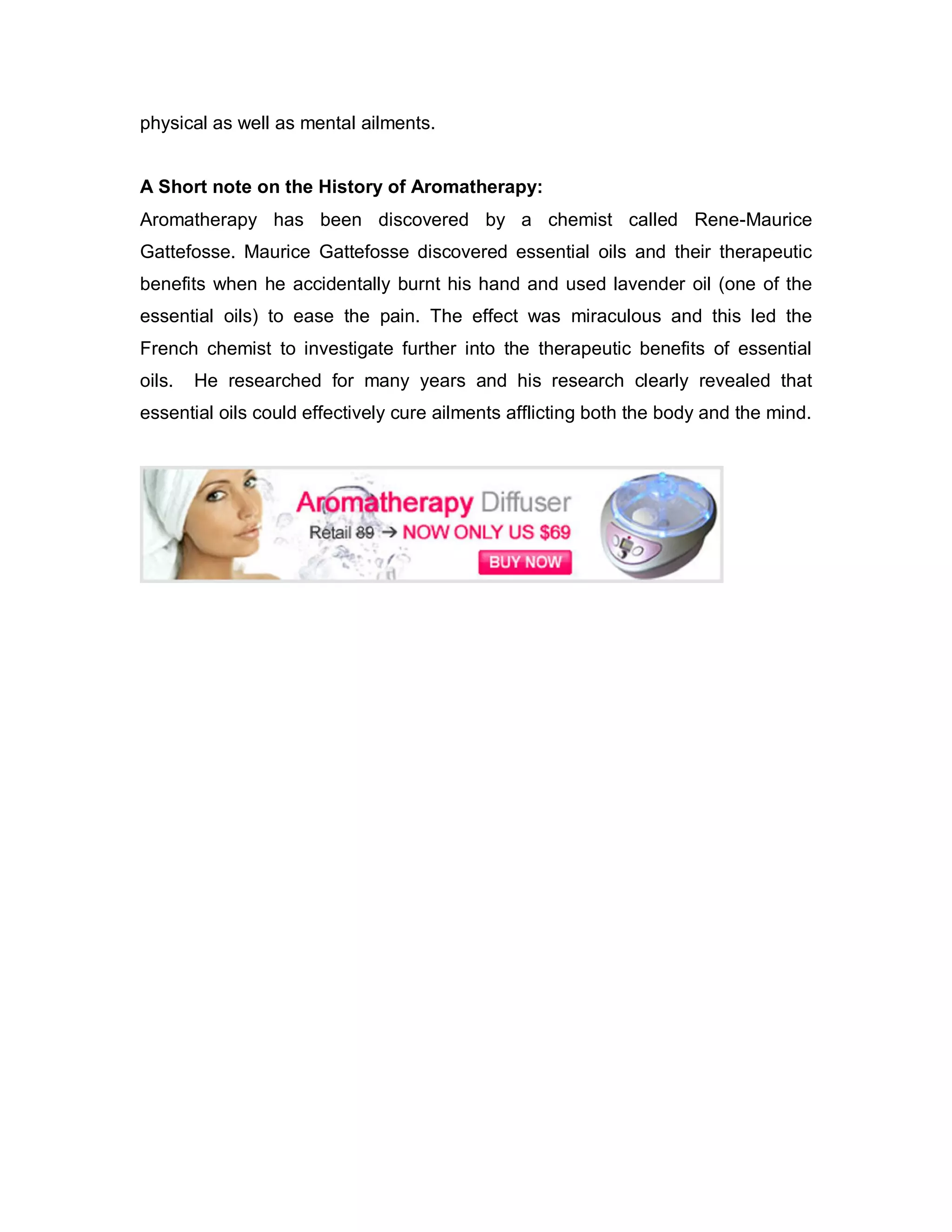 Aromatherapy Guide With Essential Oils | PDF