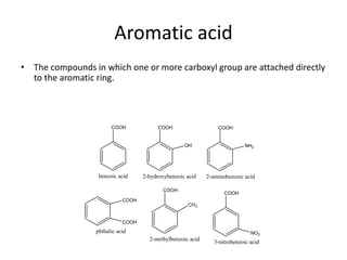Chemistry of Aromatic acid | PPTX