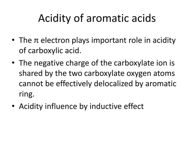 Chemistry of Aromatic acid | PPTX | Chemistry | Science