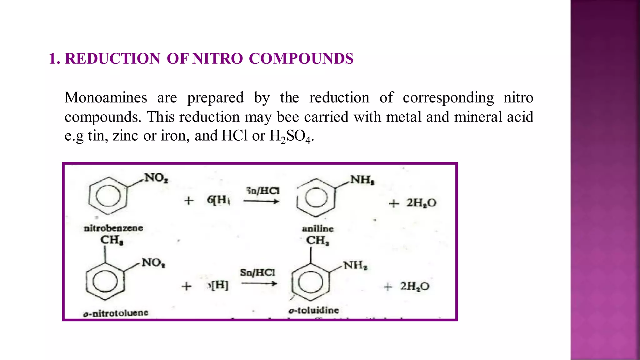 Methods of preparation of Aromatic amines | PDF