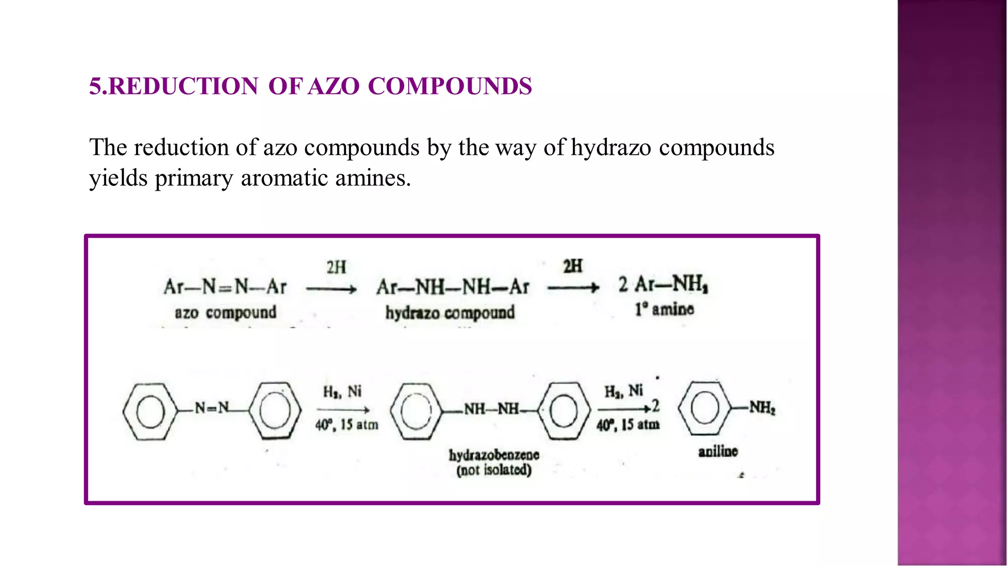 Methods of preparation of Aromatic amines | PDF