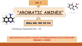 Aromatic amines | PPTX