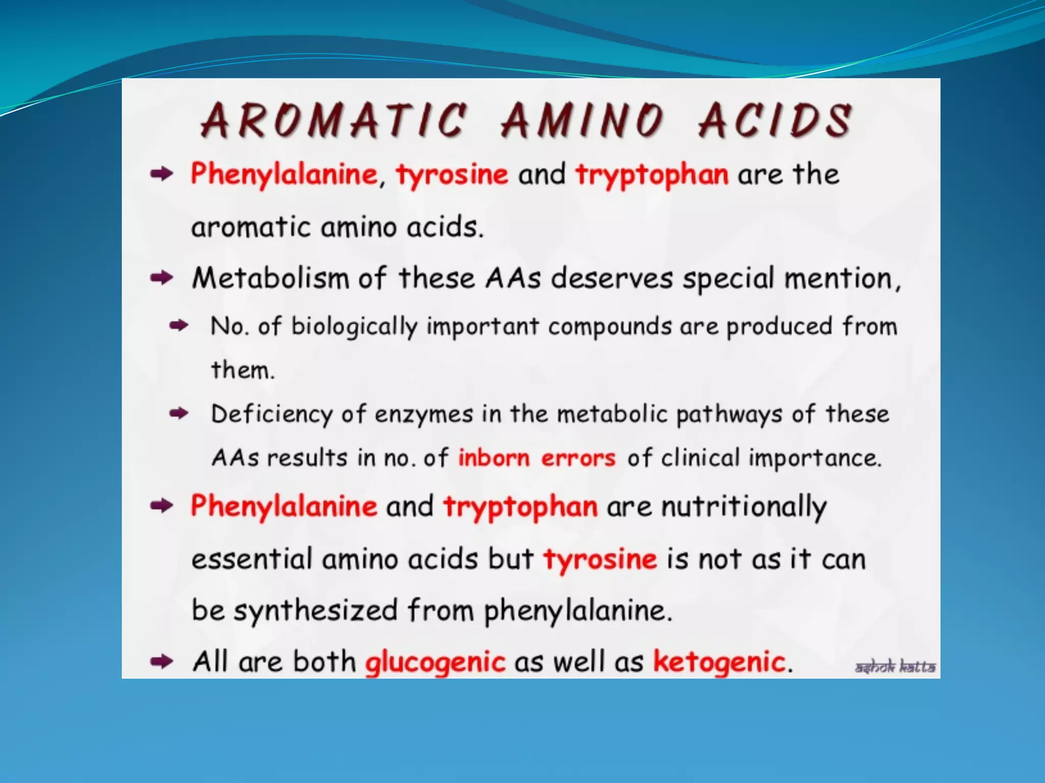 Aromatic amino acids | PDF