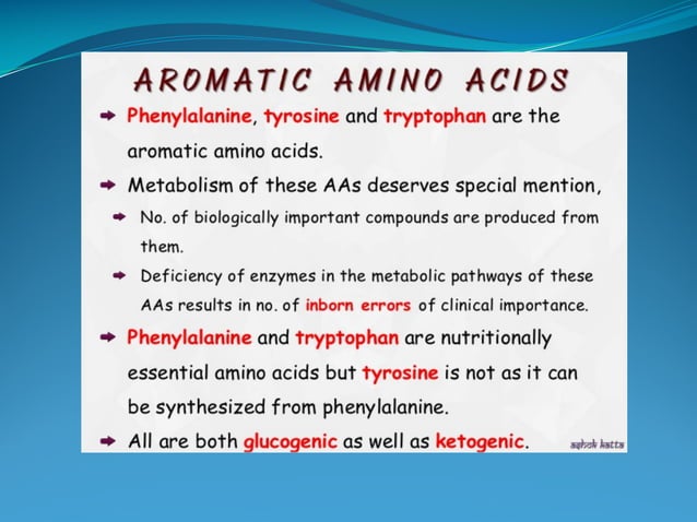 Aromatic amino acids | PDF