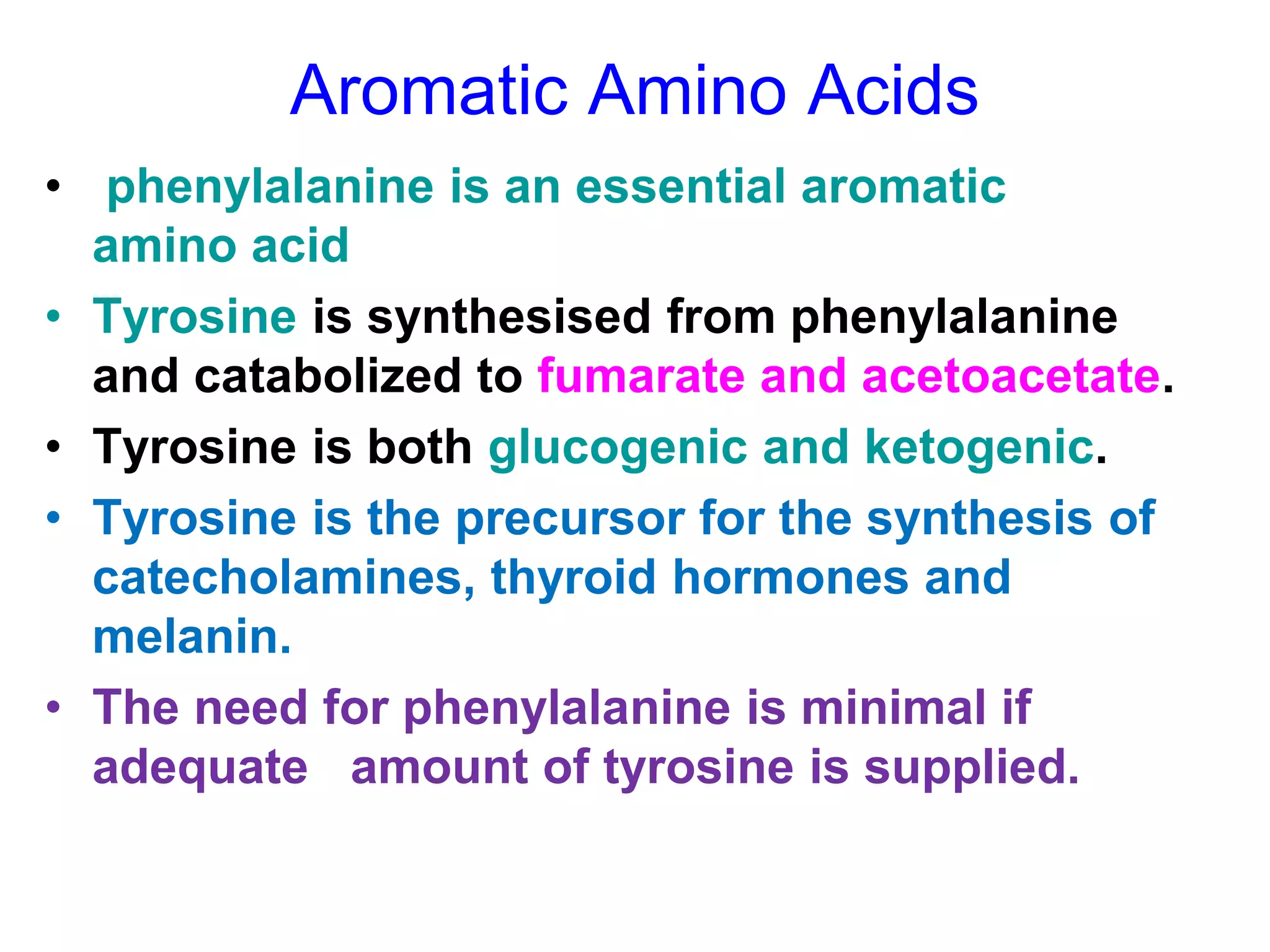 Aromatic amino acids | PPT