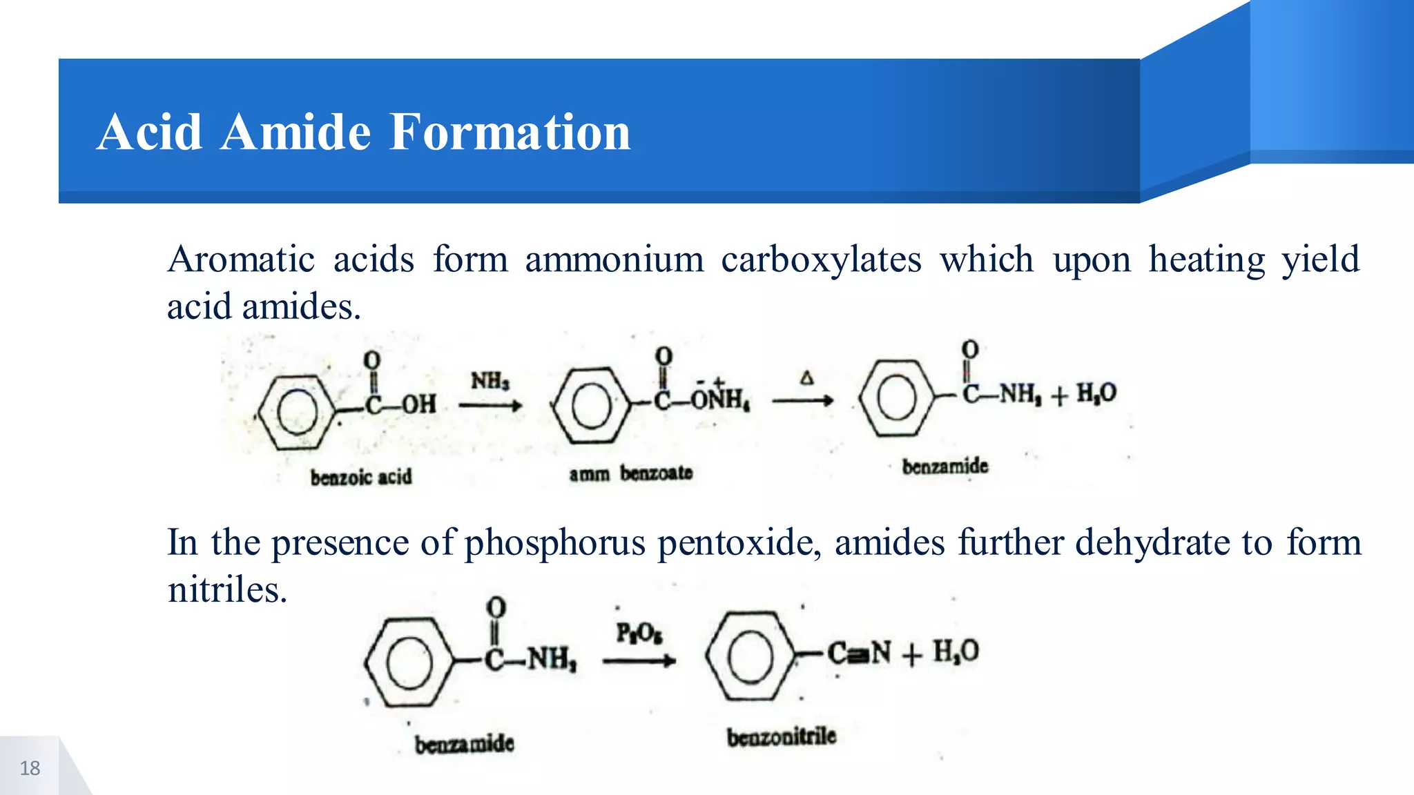 Aromatic carboxylic acid preparation and reaction | PDF