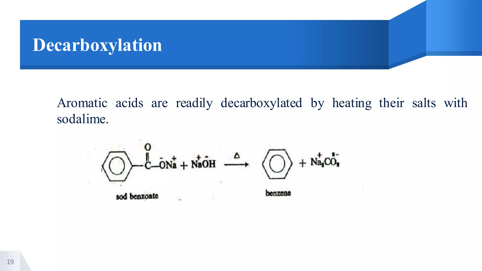 Aromatic carboxylic acid preparation and reaction | PDF