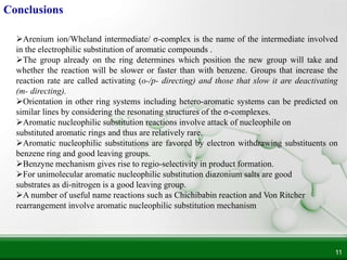 Aromatic elctrophilic and nucleophilic substitution reaction | PPT