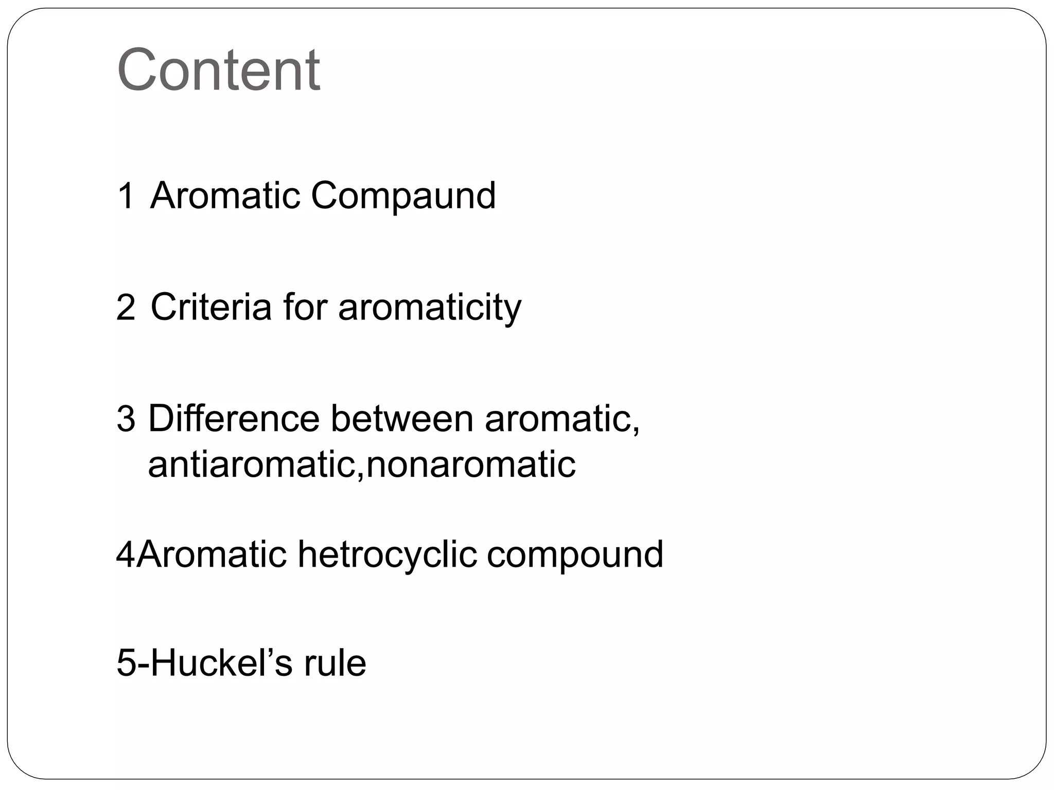 Aromaticity pc II ppt | PPTX
