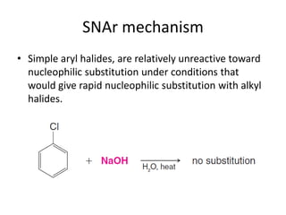 Aromatic nucleophilic substitution reaction | PPTX